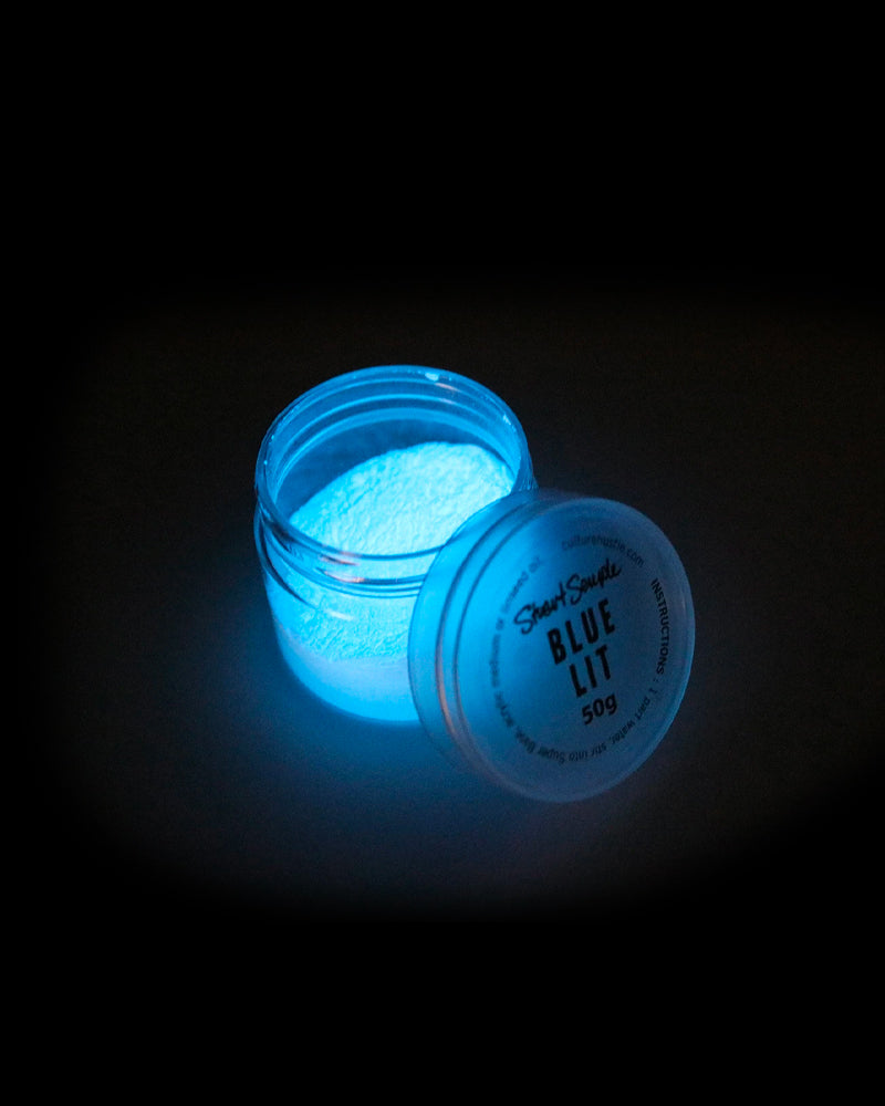BLUE LIT - the world's glowiest glow pigment, 100% pure LIT powder in ...